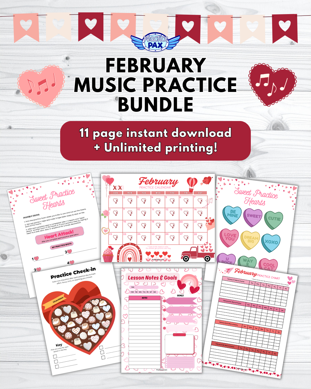 February Music Practice Bundle - Digital Download – Practice Pax